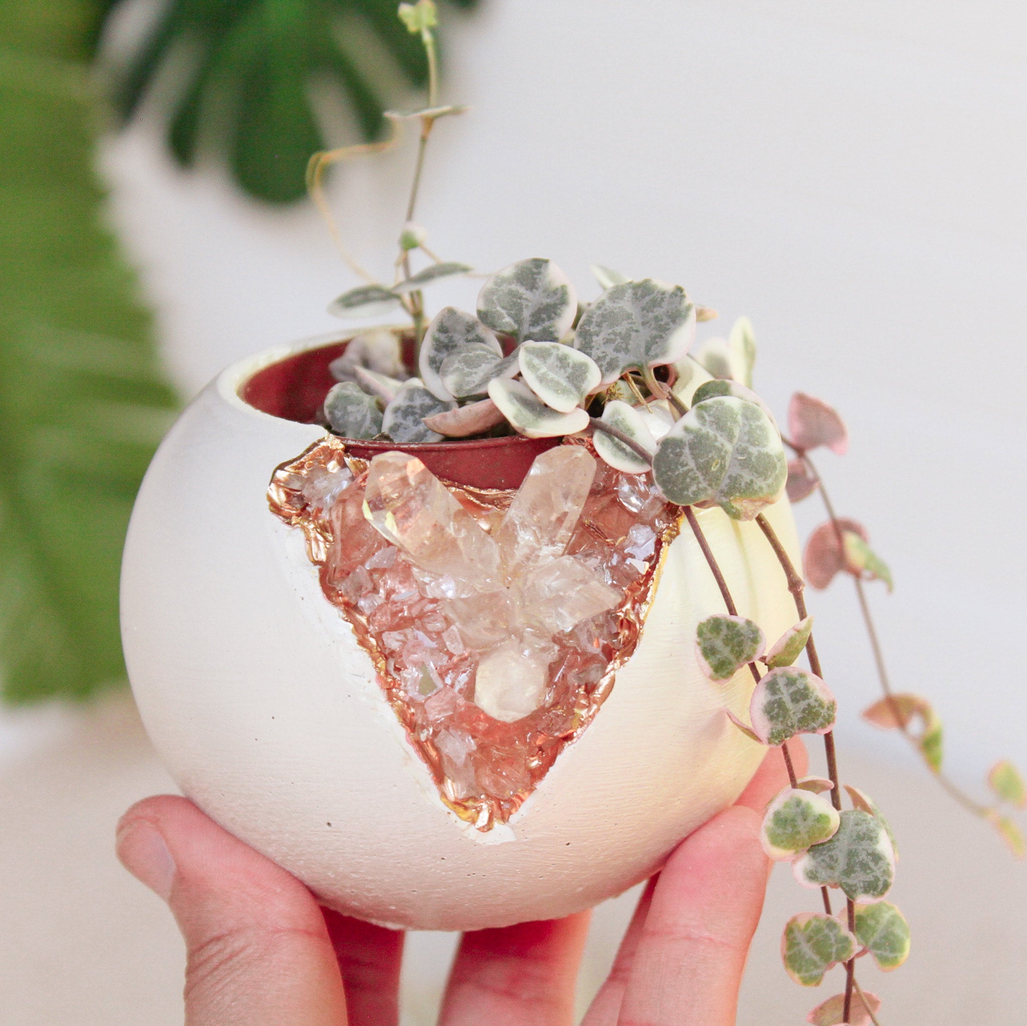 center geode planter - 2" | Pita's Planters